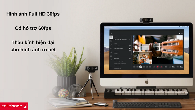 Webcam Logitech C922 FULLHD 1080P | Giá rẻ