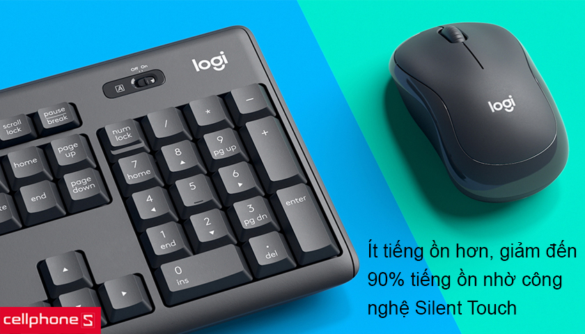 Combo bàn phím + Chuột không dây Logitech MK295 Silent | Giá rẻ