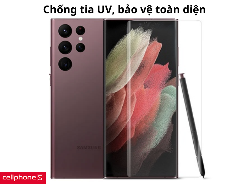 Kính cường lực Samsung Galaxy S22 Ultra full UV Loca | Giá rẻ