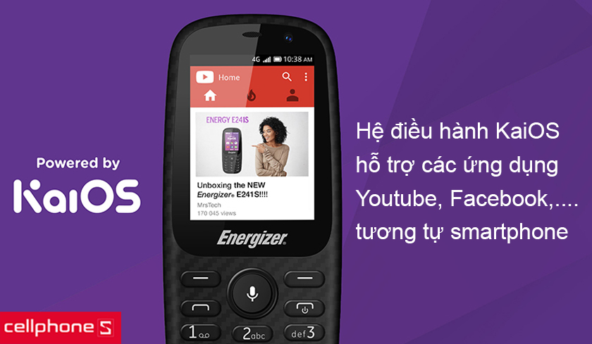 Điện thoại Energizer Energy E241S | Giá rẻ, có wifi, 4G LTE