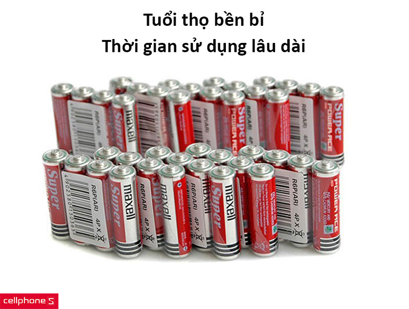 Pin Super Ace AAA Maxwell R6P(AR)4P vỉ 4 viên | Gia