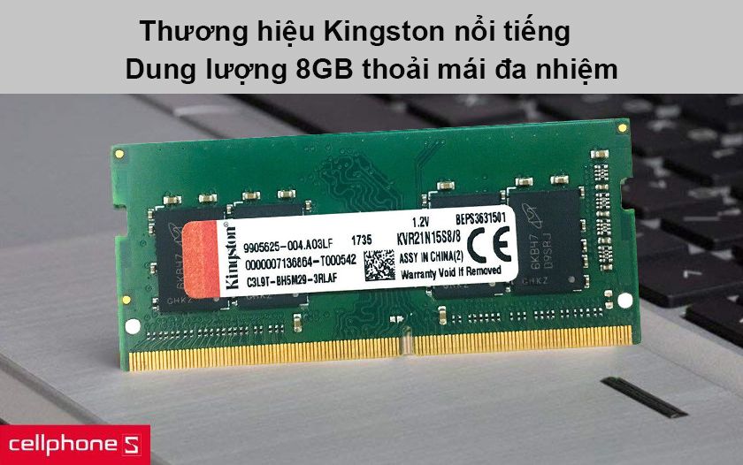 Ram Laptop Kingston Sodimm 1.2V 8GB 3200MHz CL22 chính hãng giá rẻ