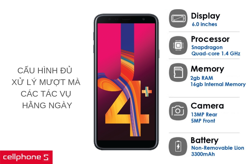Galaxy J4 Plus chính hãng trả góp 0%, giá rẻ | CellphoneS.com.vn